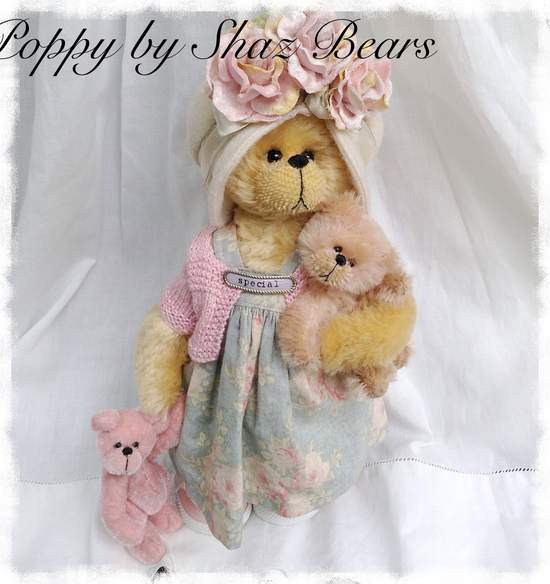 Poppy and her babies by Shaz bears - Bear Pile