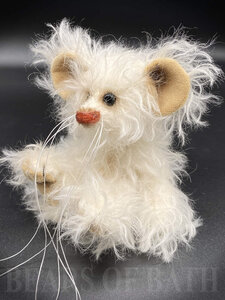 A hand embroidered Poppy Bear by Bears of Bath - Bear Pile