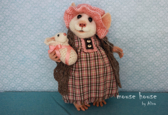 Mouse with a Little Baby Mouse by Alina Senechko - Bear Pile