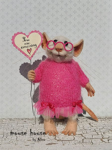 Mouse with a Little Baby Mouse by Alina Senechko - Bear Pile