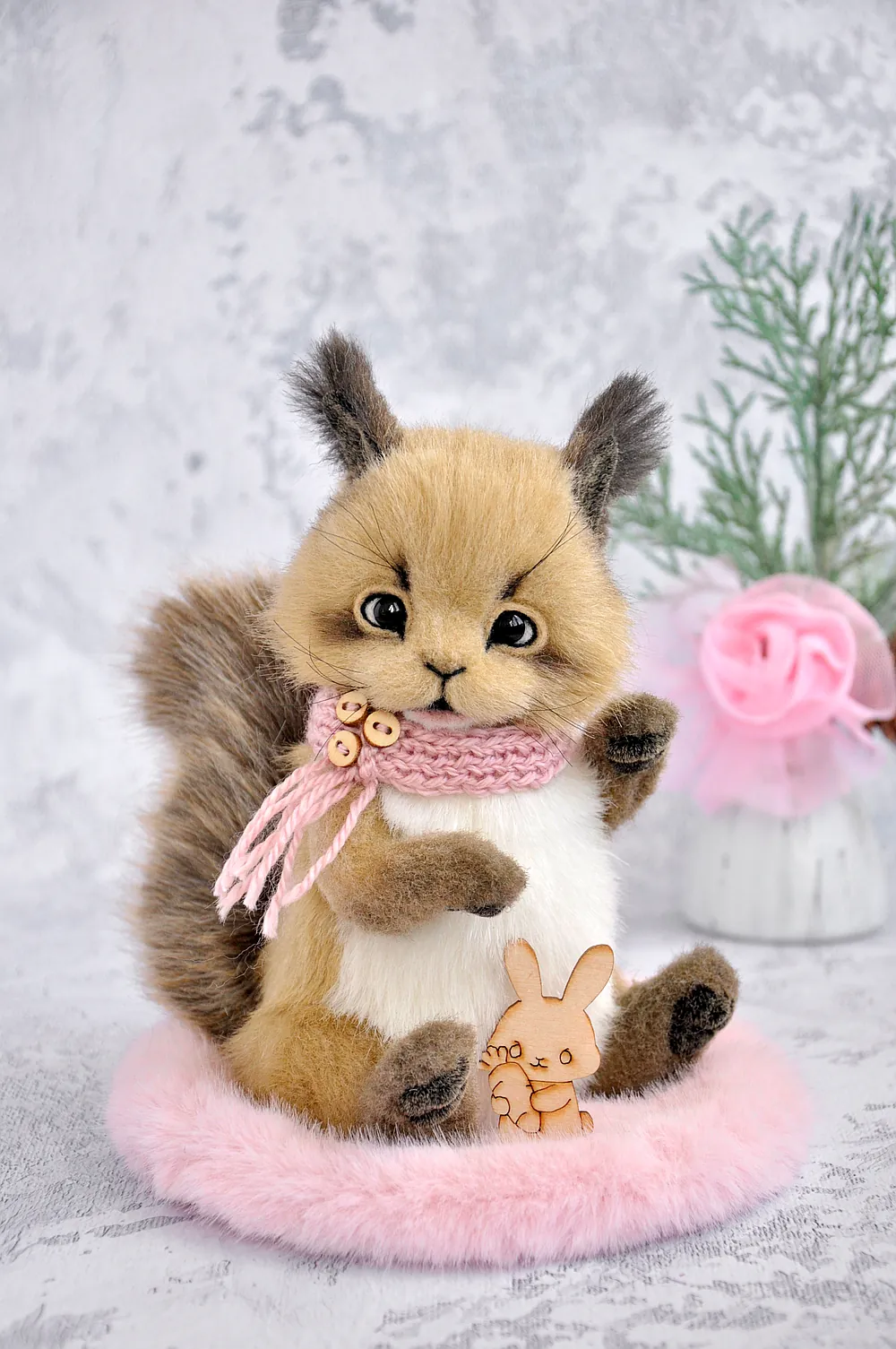 Red squirrel teddy baby stuffed toy by Elena Lemerk - Bear Pile
