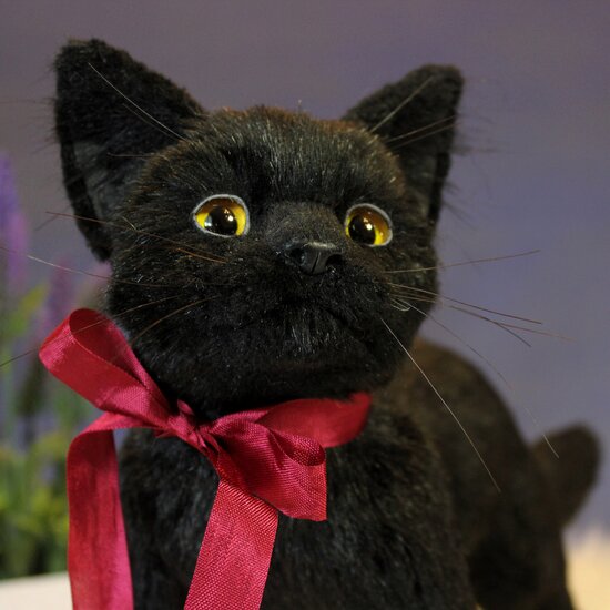 realistic soft toy Black Kitten by Soboleva Irina - Bear Pile