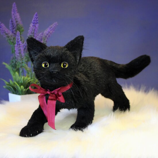 realistic soft toy Black Kitten by Soboleva Irina - Bear Pile