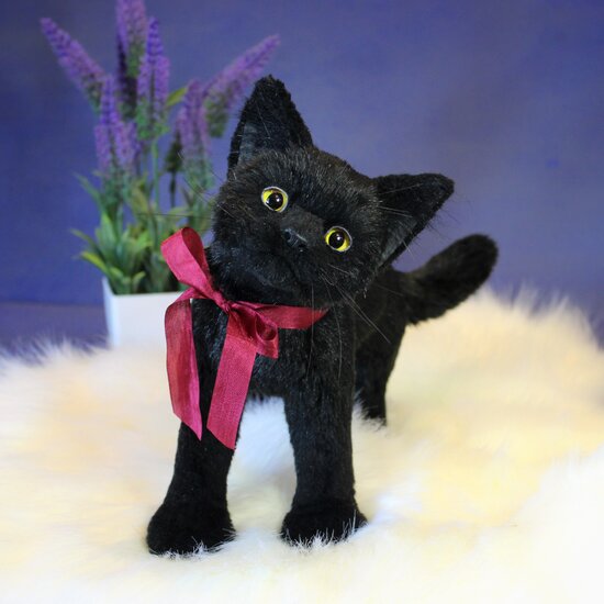 realistic soft toy Black Kitten by Soboleva Irina - Bear Pile
