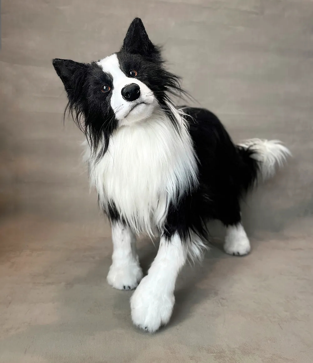 The border collie dog is a realistic toy made by Soboleva Irina - Bear Pile