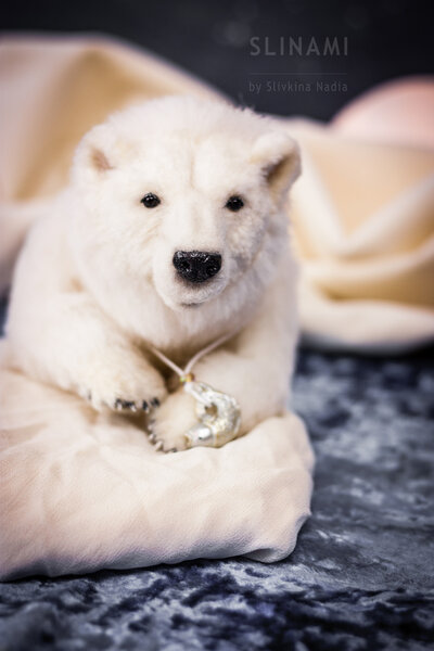 - NANOOK - Realistic polar bear, mohair bear by Nadia Slivkina - Bear Pile