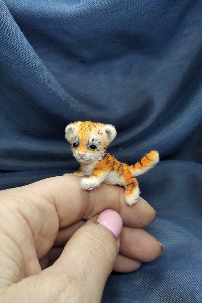 Miniature tiger cub Ami by Marina Petrova - Bear Pile