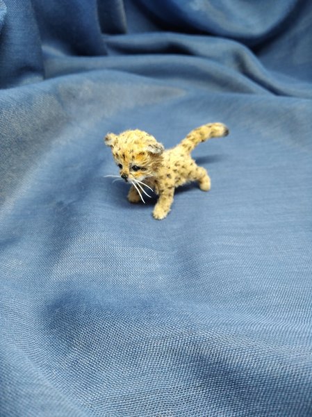 Miniature cheetah cub Che by Marina Petrova - Bear Pile