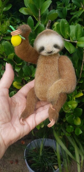 Sloth with lemon by Maria Guyda - Bear Pile