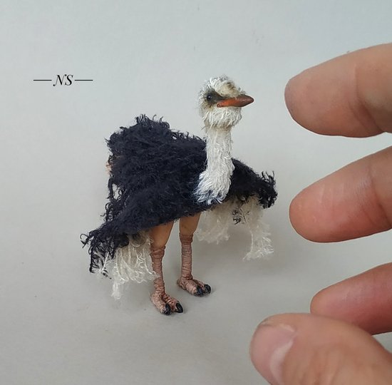 Miniature ostrich by Natali Sokolova - Bear Pile
