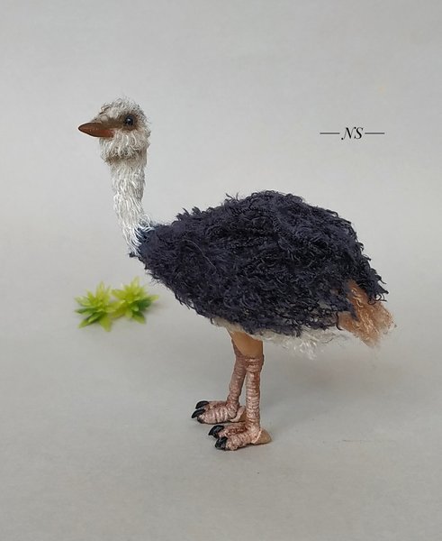 Miniature ostrich by Natali Sokolova - Bear Pile