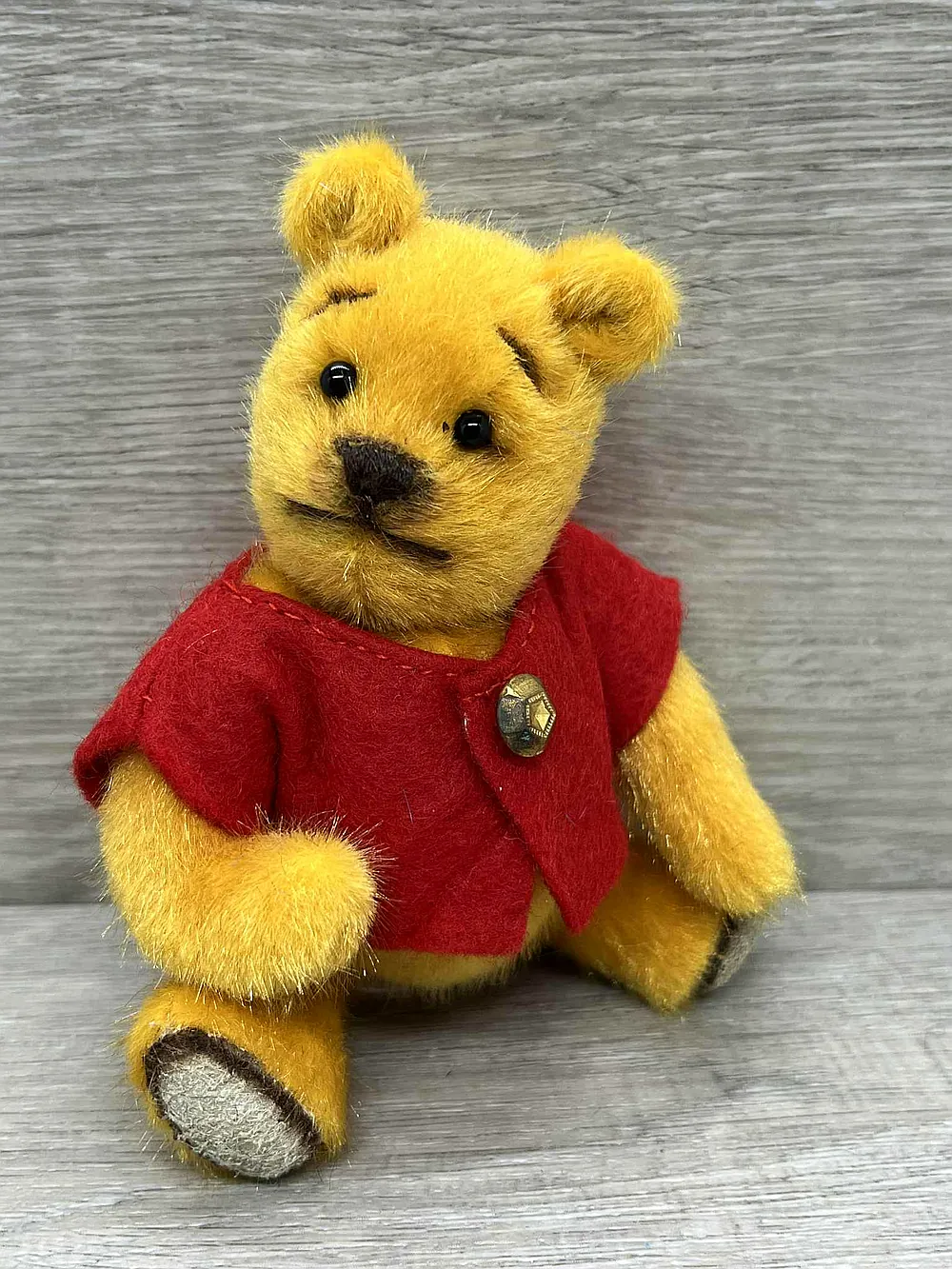 Winnie the Pooh With Red Vest by M. E. Bears And Critters - Bear Pile
