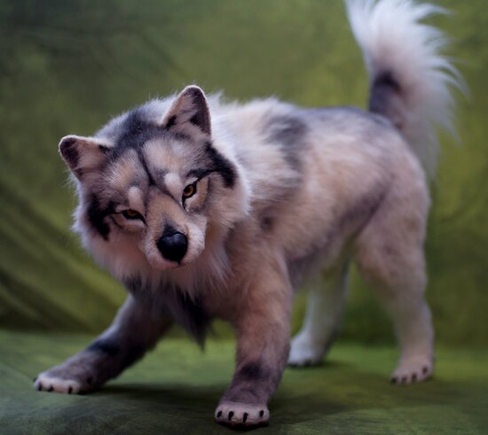 Wolf Beowulf by Sobyanina Yuliya - Bear Pile