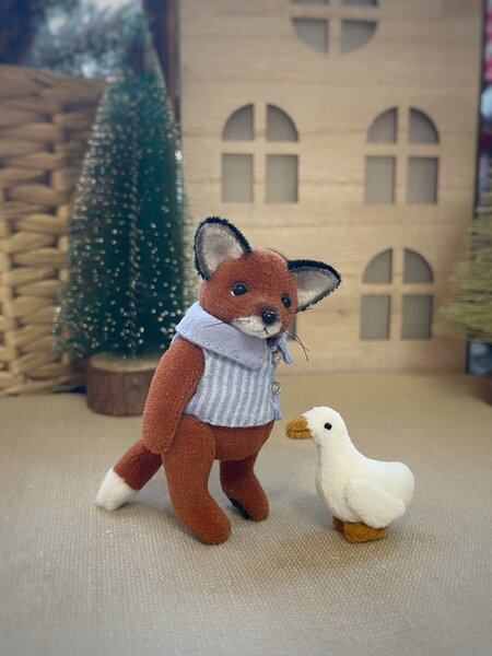 Teddy fox with a goose by TildaClub - Bear Pile