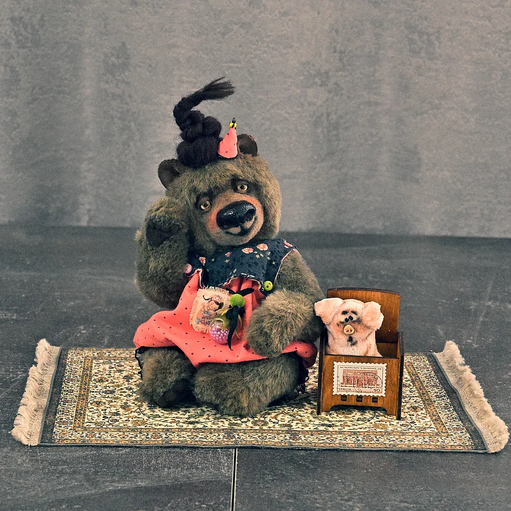Author's Teddy Bear Toy Tomochka by Fedorova Oksana (OxMark) - Bear Pile