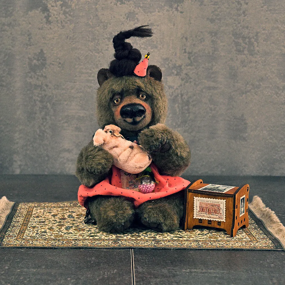 Author's Teddy Bear Toy Tomochka by Fedorova Oksana (OxMark) - Bear Pile