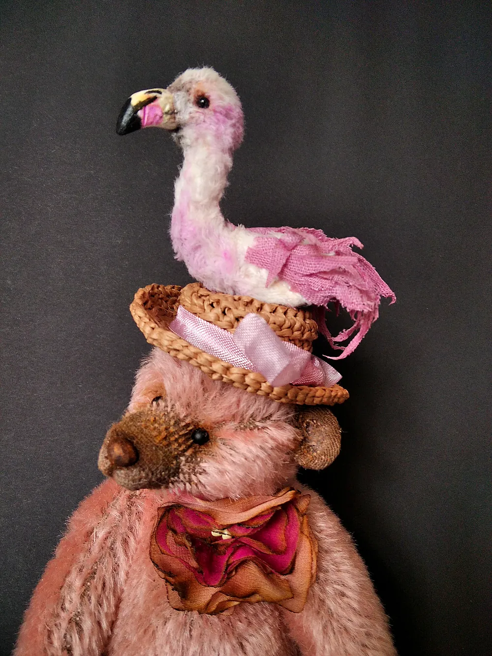 Teddy bear Flamingo by Voitenko Svitlana - Bear Pile
