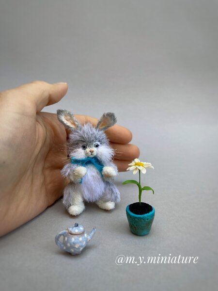 Miniature Rabbit Dave by Yulia Mahato - Bear Pile