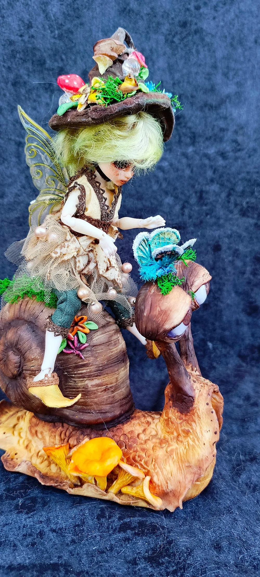 BJD doll little fairy and snail by Mila - Bear Pile