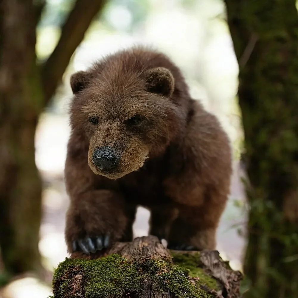 Realistic miniature brown bear by Елена Ленская - Bear Pile