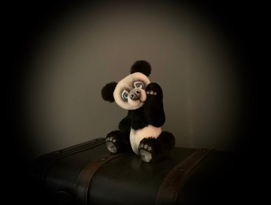 Toshi Panda Bear Cub by Lies & Lot Art Bears - Bear Pile