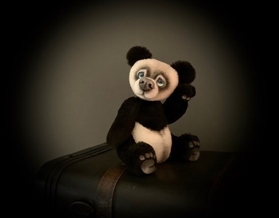 Toshi Panda Bear Cub by Lies & Lot Art Bears - Bear Pile
