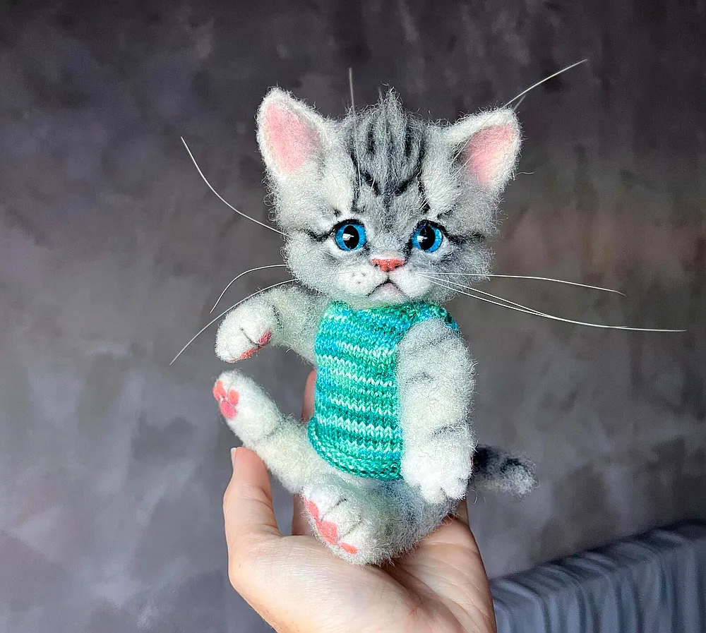 Silver tabby kitten by Fenekdolls - Bear Pile