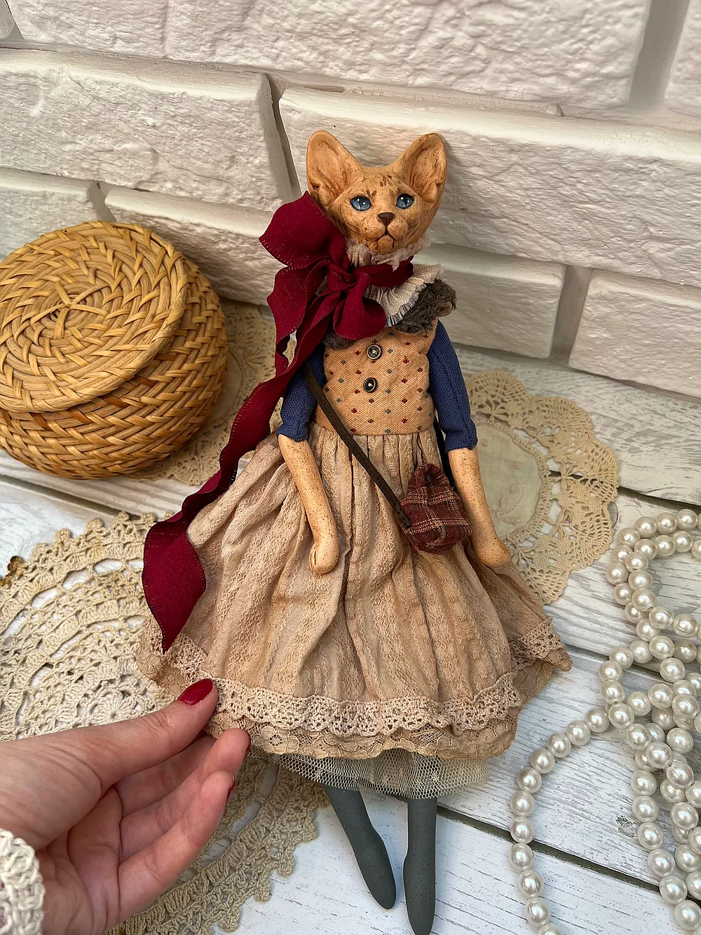 Sphynx Cat Handmade Soft Sculpture by Stasya Solovyova - Bear Pile