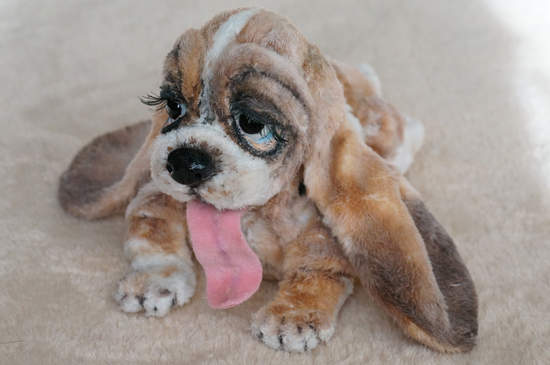 basset hound Goofy by Tsybina Natali - Bear Pile