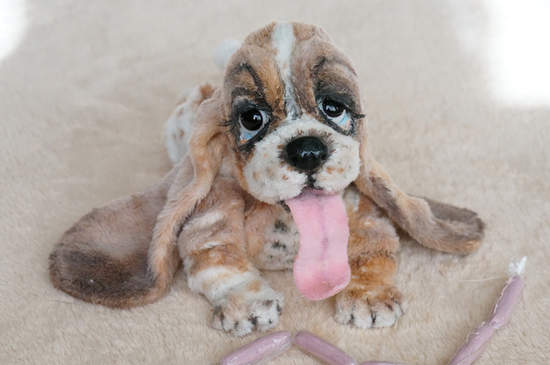 basset hound Goofy by Tsybina Natali - Bear Pile