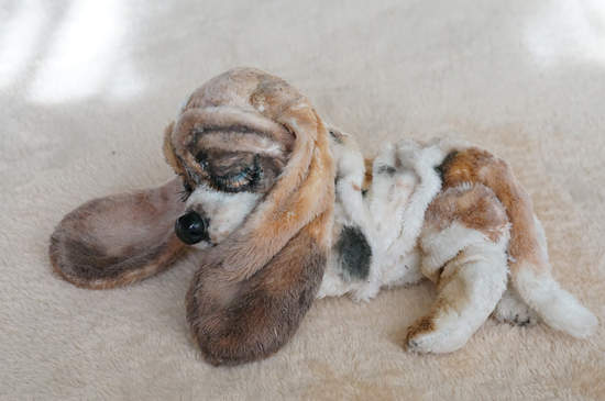 basset hound Goofy by Tsybina Natali - Bear Pile