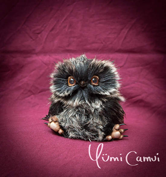 Tiny miniature baby owl Spook by Yumi Camui - Bear Pile