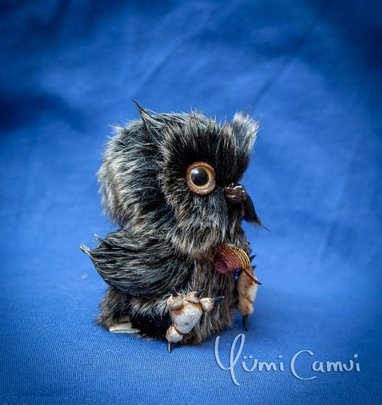 Tiny miniature baby owl Pip by Yumi Camui - Bear Pile