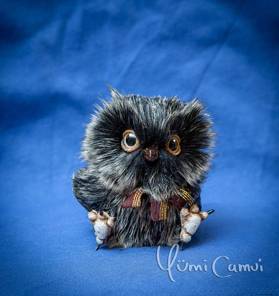 Tiny miniature baby owl Pip by Yumi Camui - Bear Pile
