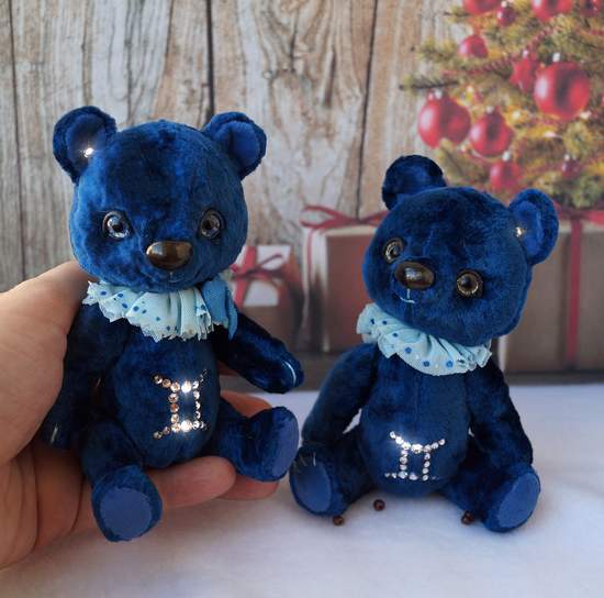 Gemini Twins two Teddy Bears by Alina Biliakova - Bear Pile