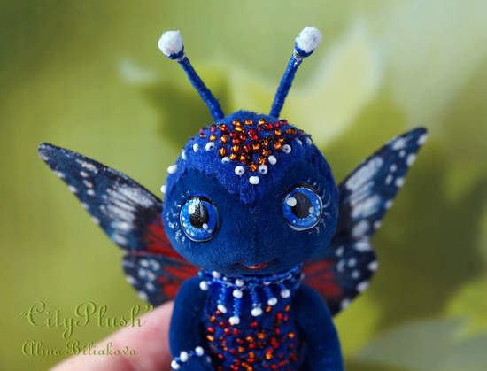 Krasotka, the red cracker butterfly by Alina Biliakova - Bear Pile