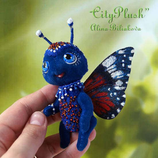 Krasotka, the red cracker butterfly by Alina Biliakova - Bear Pile