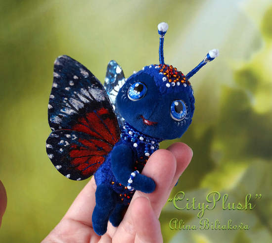 Krasotka, the red cracker butterfly by Alina Biliakova - Bear Pile