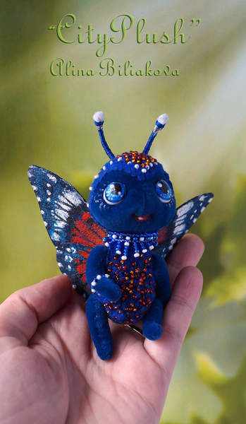 Krasotka, the red cracker butterfly by Alina Biliakova - Bear Pile