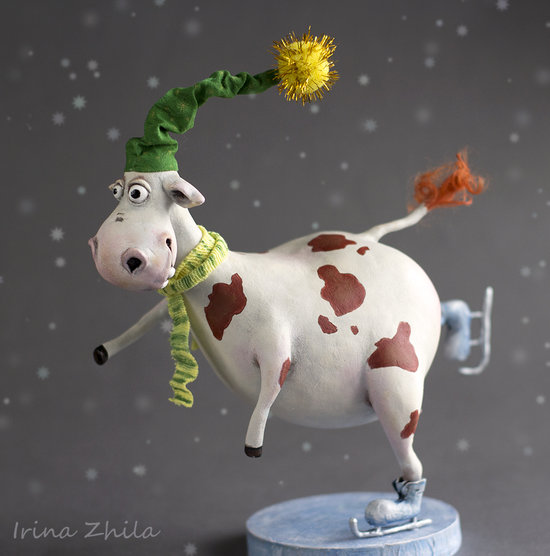 Cow on Ice by Irina Zhila - Bear Pile