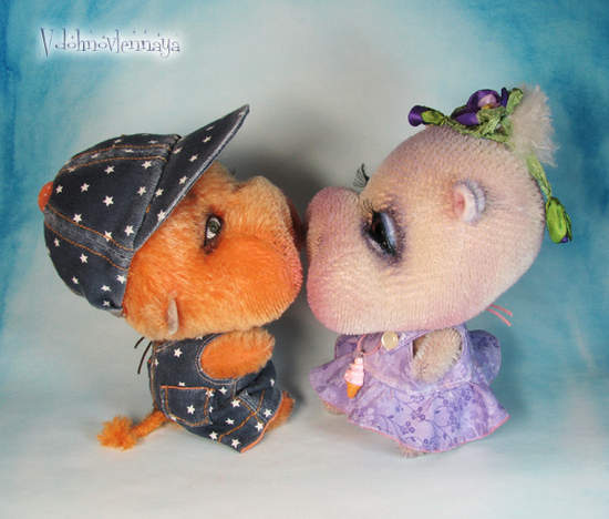 Orange Hippo Glebchik by Shumeyko Natalya - Bear Pile