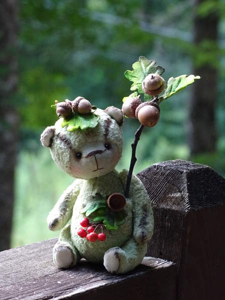 Teddy Bear Acorn Fairy by Svetlana Bordner - Bear Pile
