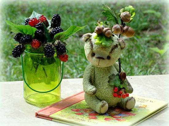 Teddy Bear Acorn Fairy by Svetlana Bordner - Bear Pile