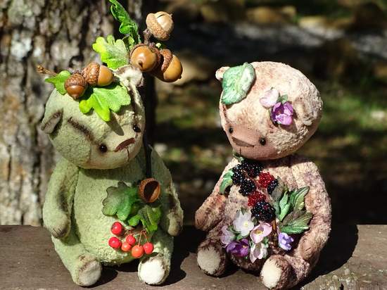 Teddy Bear Acorn Fairy by Svetlana Bordner - Bear Pile