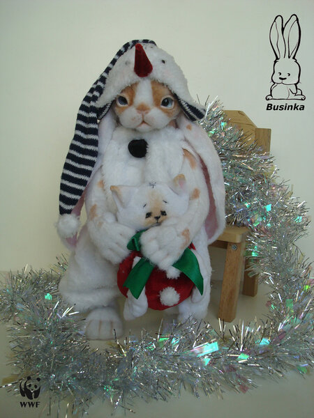 Christmas bunny by Ageenkova Olga, Businka - Bear Pile