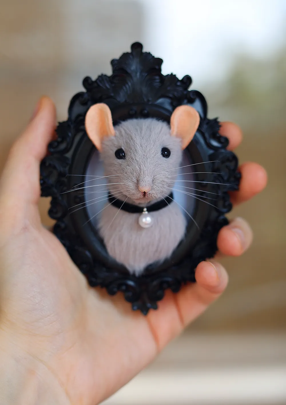 Grey rat portrait by Anastasia Babenko - Bear Pile