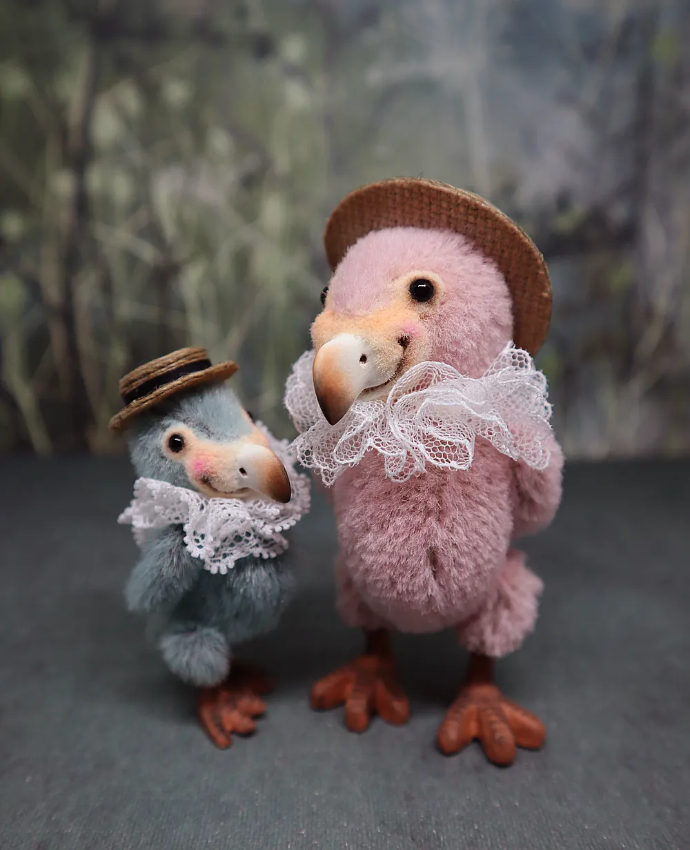 Mohair Dodo bird Pinky by Marina Blakytna - Bear Pile