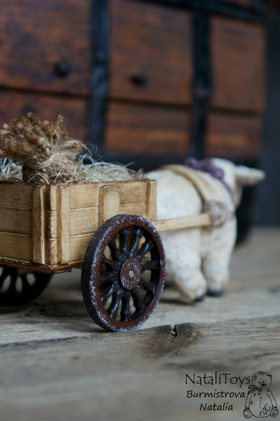 Sheep with a cart by Natalia Burmistrova - Bear Pile